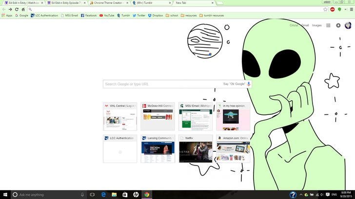 alien aesthetic Chrome Theme - ThemeBeta