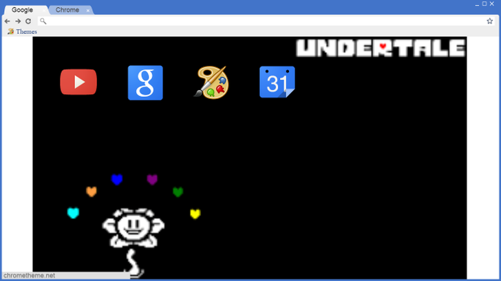Flowey and the 6 souls (Undertale) Chrome Theme - ThemeBeta