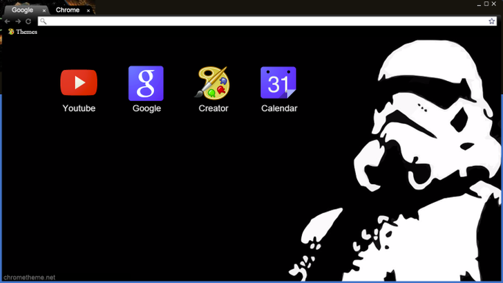 Star Wars Stormtrooper Chrome Theme - ThemeBeta