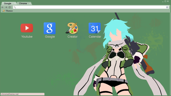 GGO Sinon Minimalist Chrome Theme - ThemeBeta
