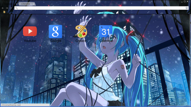Hatsune Miku Chrome Theme - ThemeBeta