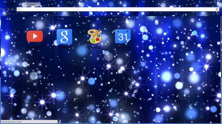 Blue Fire Sparks Chrome Theme - ThemeBeta