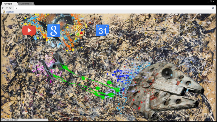 Jackson Pollock Star Wars Chrome Theme - ThemeBeta