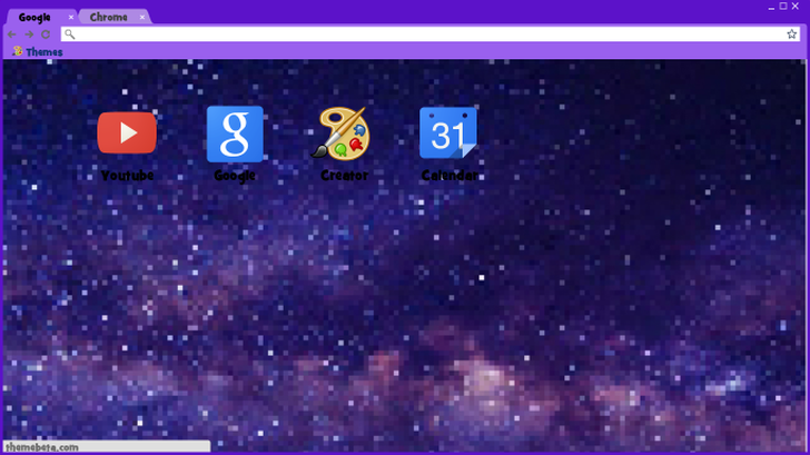 Pixelated~Galaxy Chrome Theme - ThemeBeta