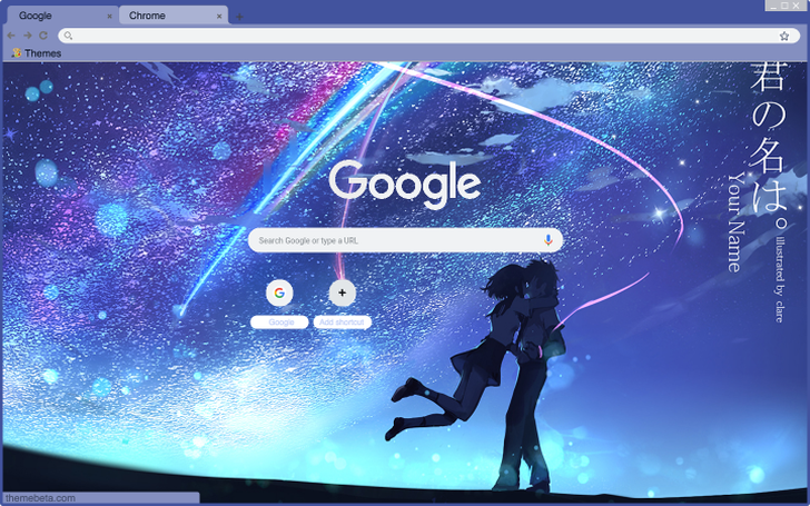 Mitsuha And Taki Chrome Theme - ThemeBeta