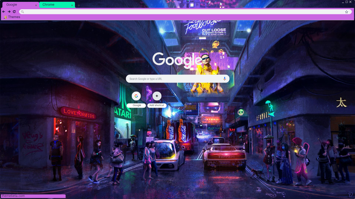 Cyber street Chrome Theme - ThemeBeta