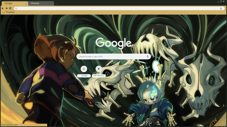 Frisk vs Sans Chrome Theme - ThemeBeta
