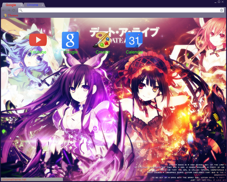 date a live Chrome Theme - ThemeBeta
