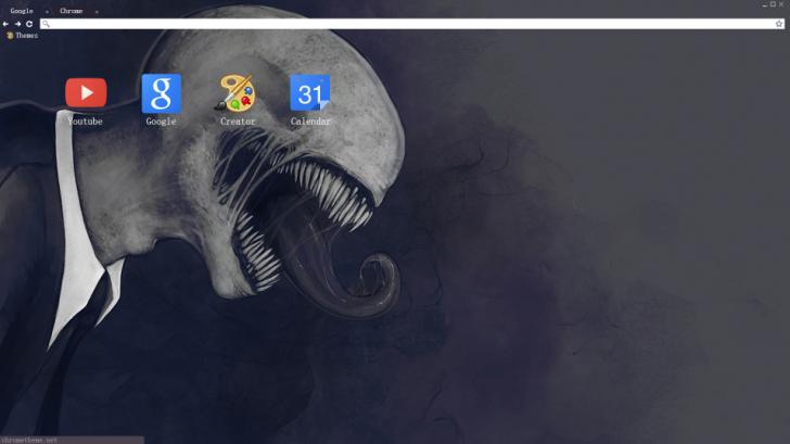 Slenderman Chrome Theme - ThemeBeta