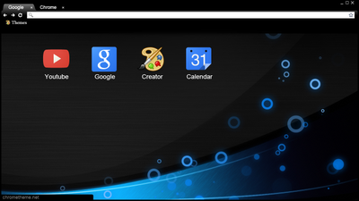 black and blue simple theme Chrome Themes - ThemeBeta